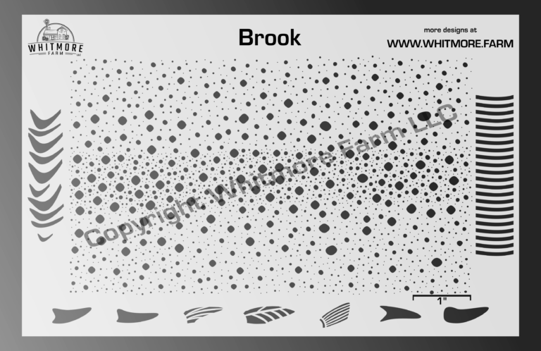Crappie v1 Mesh Fishing Lure Airbrush Stencil - Whitmore Farm