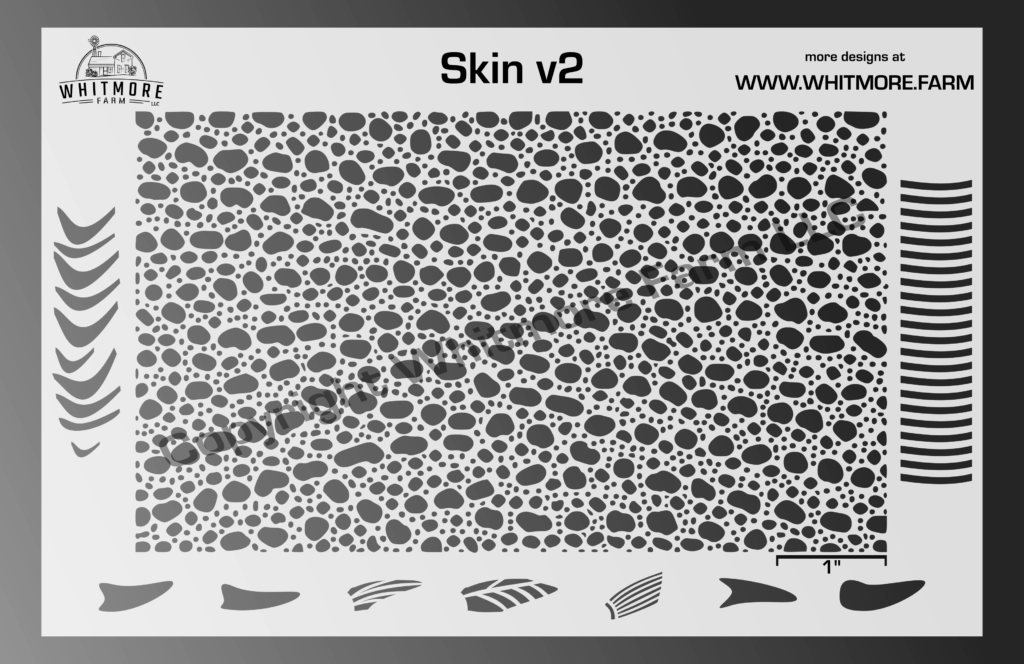 Skin V2 Mesh Fishing Lure Airbrush Stencil Whitmore Farm Skin V2 Mesh Fishing Lure Airbrush Stencil Whitmore Farm
