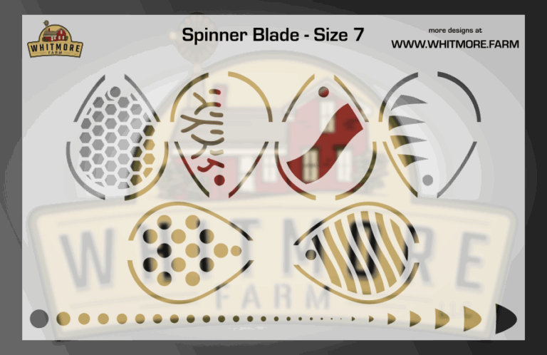 Spinner Blade Fishing Lure Airbrush Stencil - Whitmore Farm