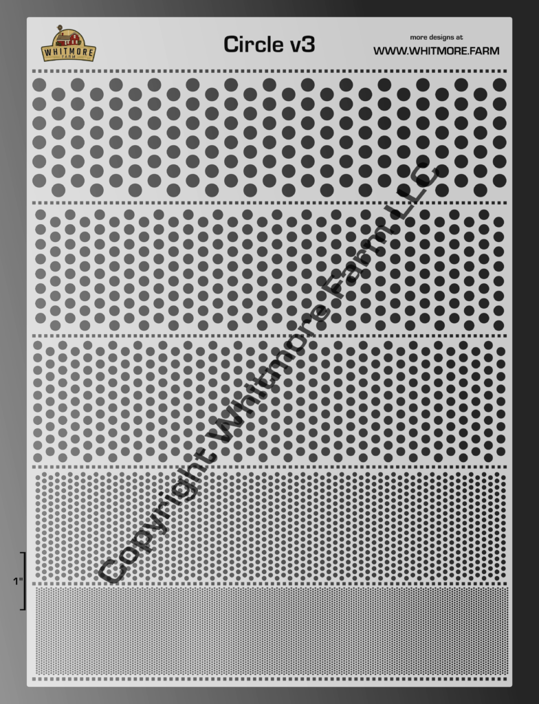 Circle v3 Mesh Fishing Lure Airbrush Stencil Large Format 5 in 1 ...