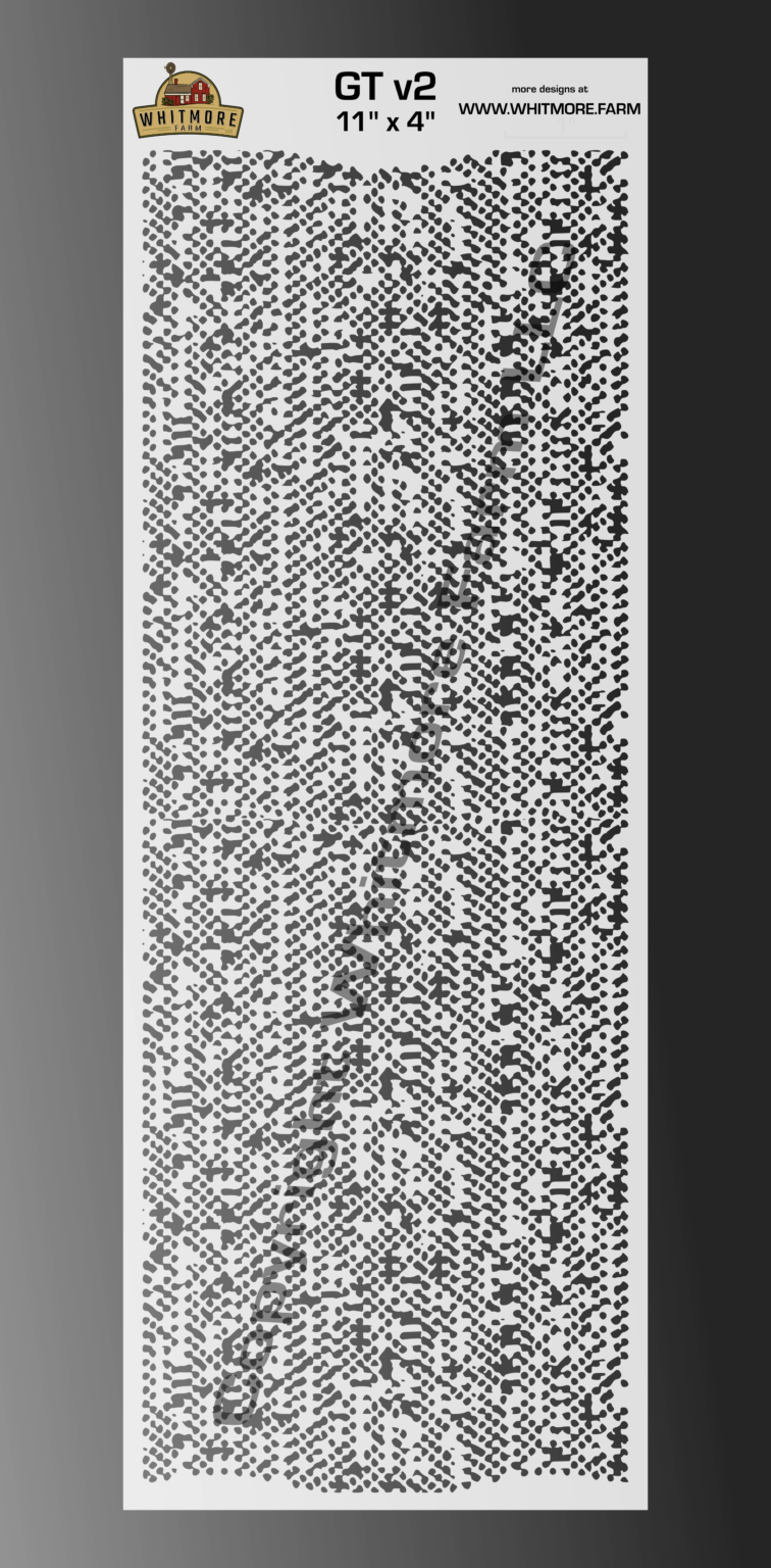 GT v2 Large Format Mesh Fishing Lure Airbrush Stencil - 11" x 4 ...