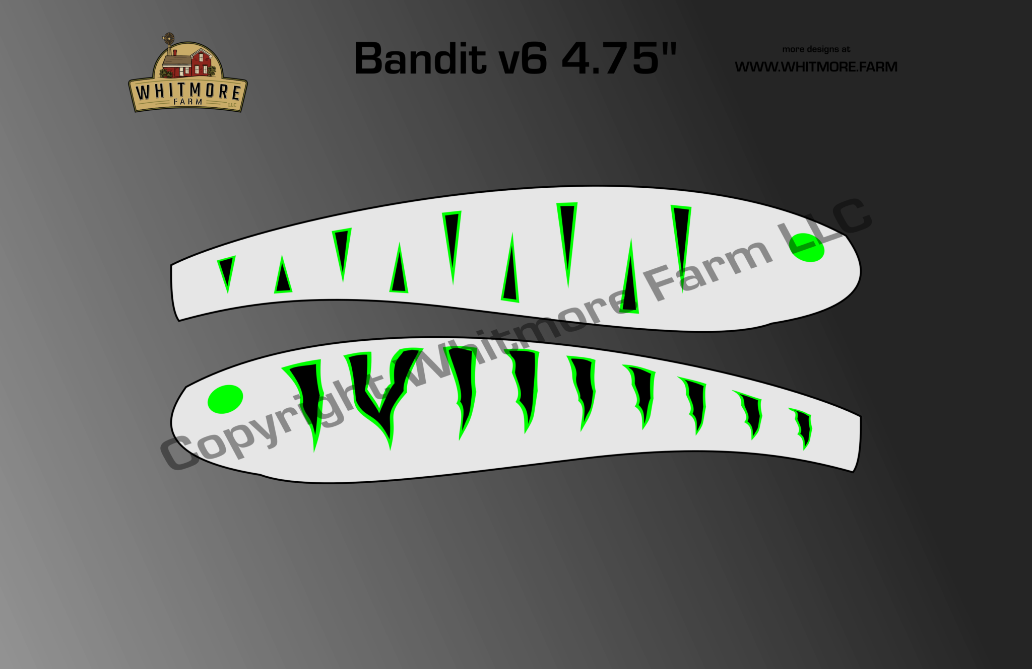 Bandit v6 Fishing Lure Airbrush Stencil - Whitmore Farm